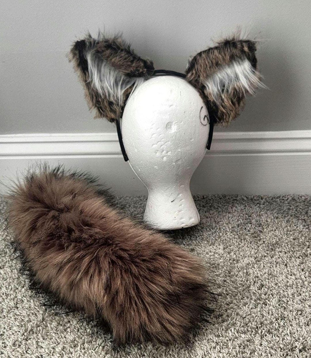 Handmade Faux Fur Coyote Tail and Ears Set - Etsy
