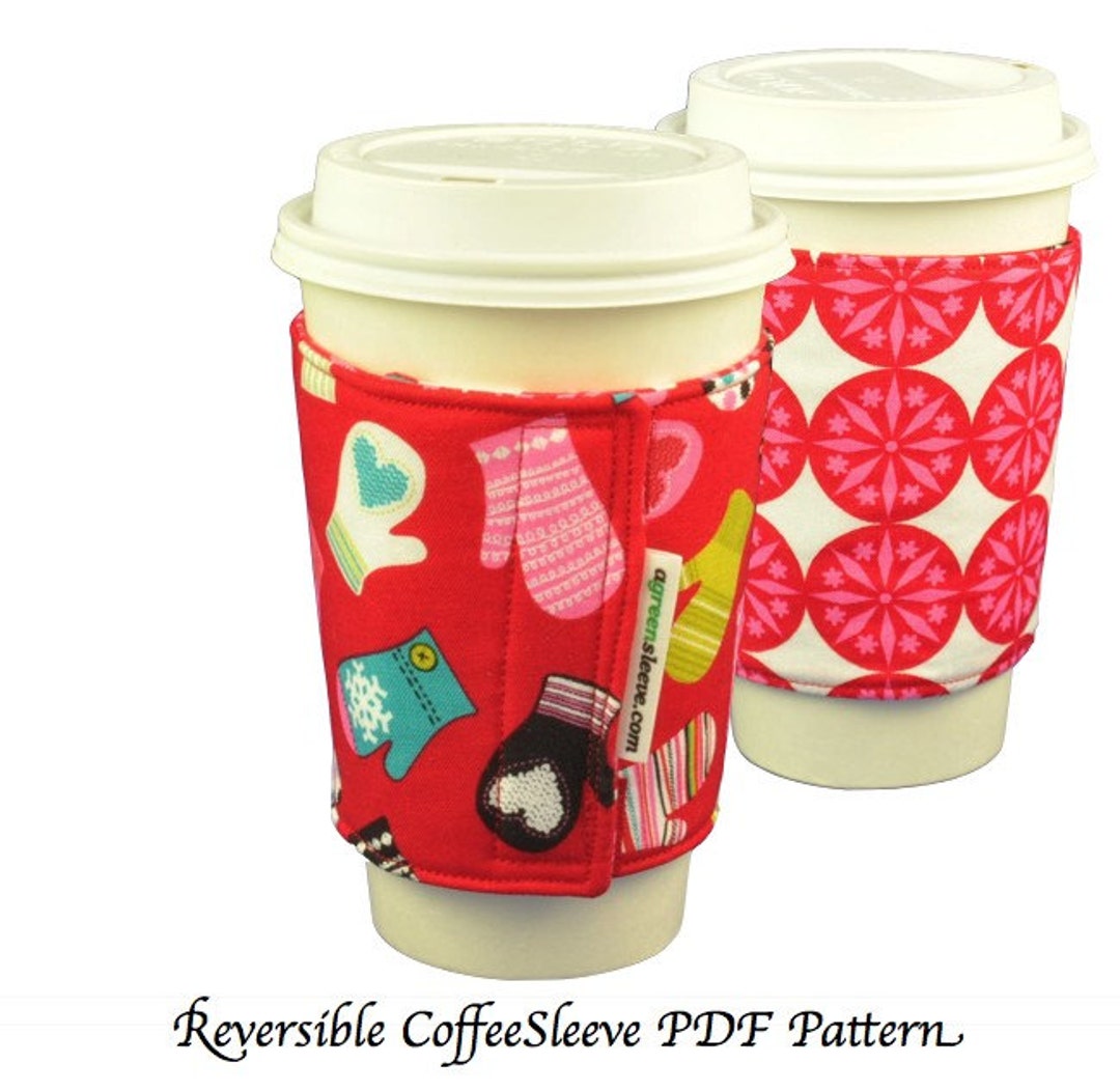 Coffeesleeve instant Download PDF Pattern 3 Styles Agreensleeve, Eco ...