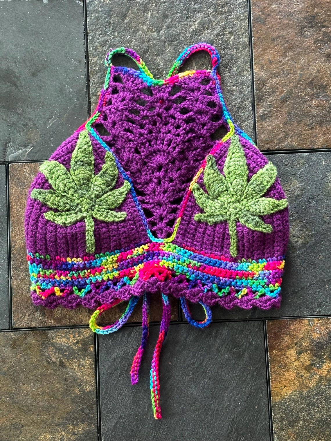 Crochet Leaf Crop Top - Etsy