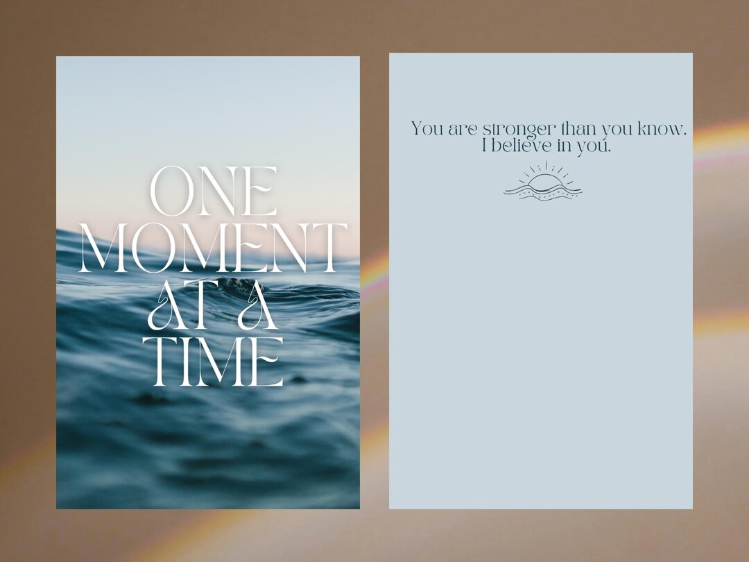 Encouragement Card: One Moment at a Time - Mental Health Support (PDF ...