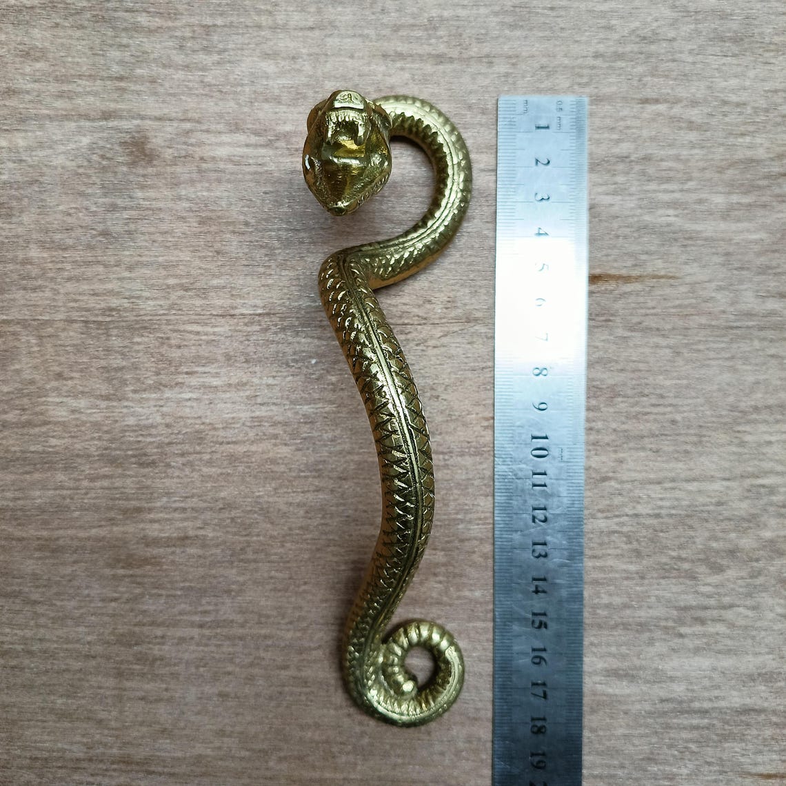 Handmade Solid Brass Snake Door Pull: Vintage Style Handle 18 Cm (7 ...