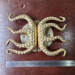 Octopus Gorgeous Handle Hand Made Polished Brass 27 Cm - Etsy