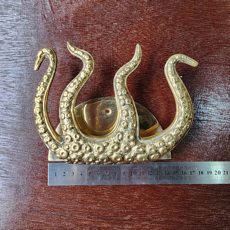Handmade Polished Brass Octopus Handle - 27cm - Etsy