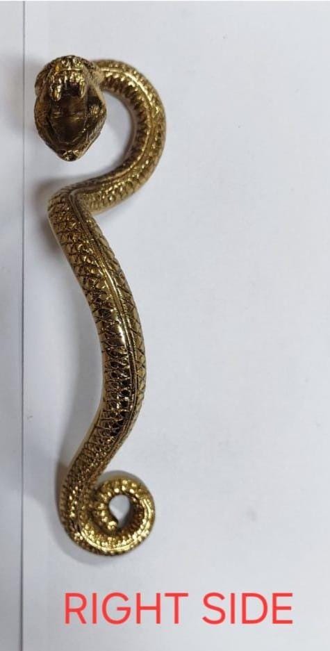 Handmade Solid Brass Snake Door Pull: Vintage Style Handle 18 Cm (7 ...