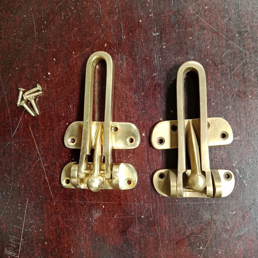 Door Guard , Door Catch Latch Antique Brass Solid - Etsy