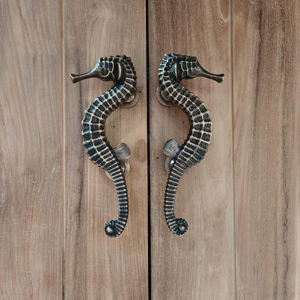 Seahorse Door Pull - Etsy