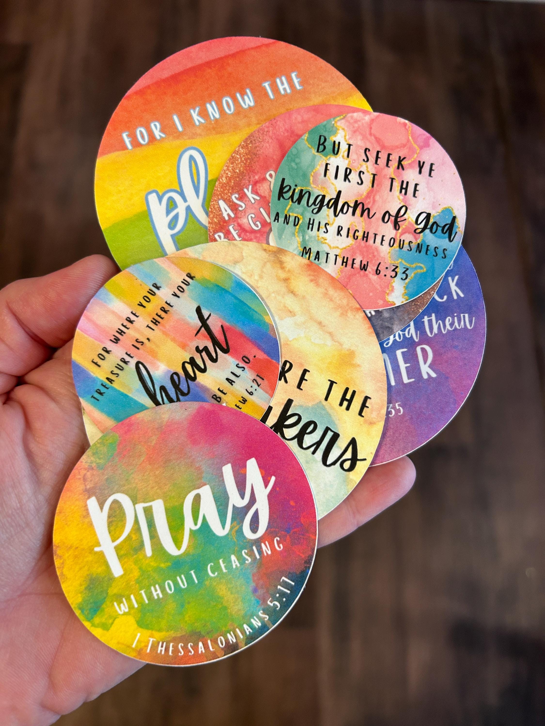 INSTANT DOWNLOAD Digital PNG Bible Verse Cardstock Rounds for Freshies ...