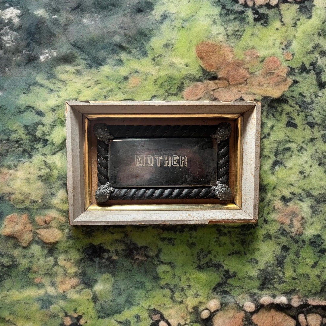 MOTHER Coffin Plate: Antique Casket Plaque Funeral Vintage Early 1900s ...