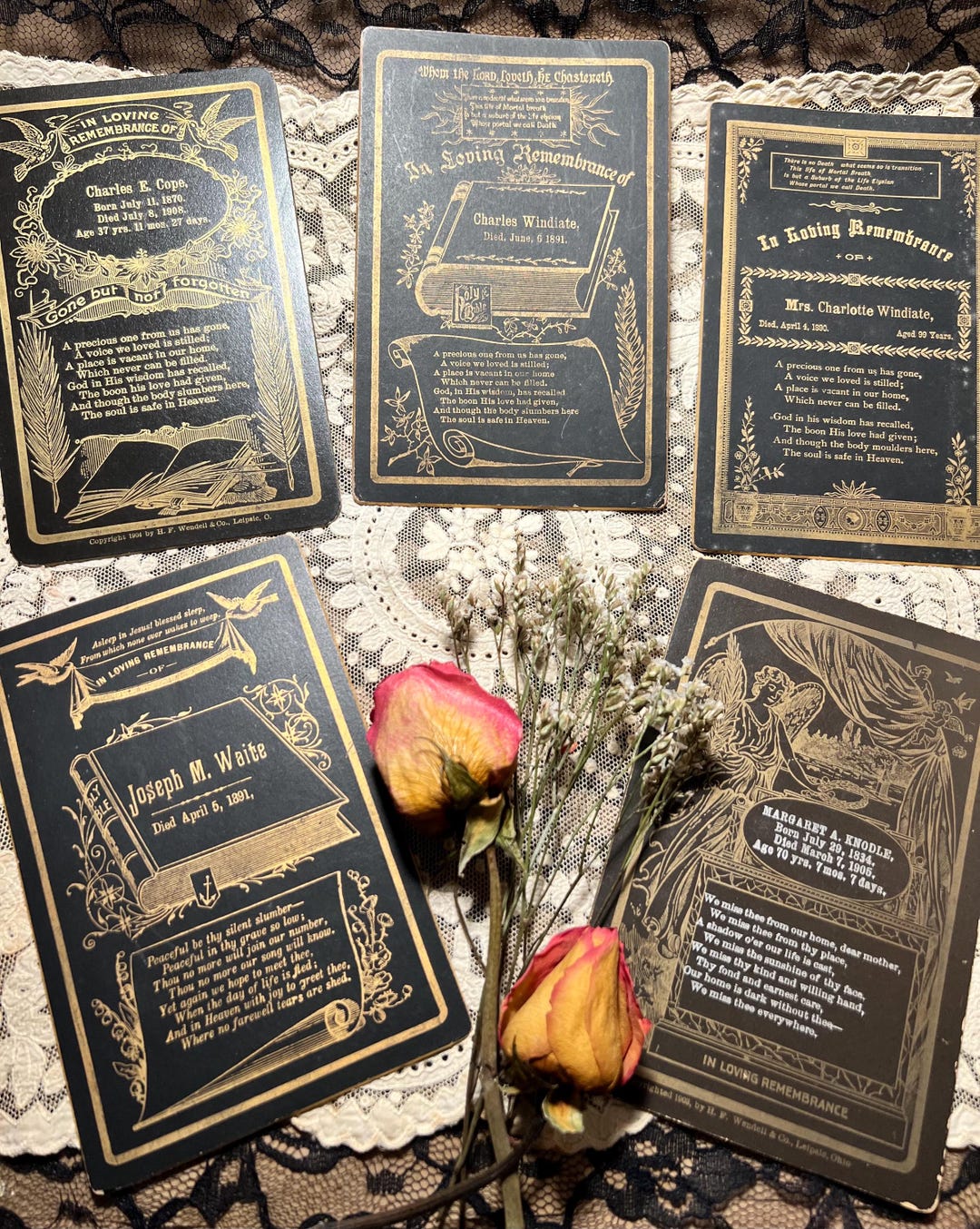 VICTORIAN FUNERAL CARD: Choose Your Favorite Ancestor - Etsy