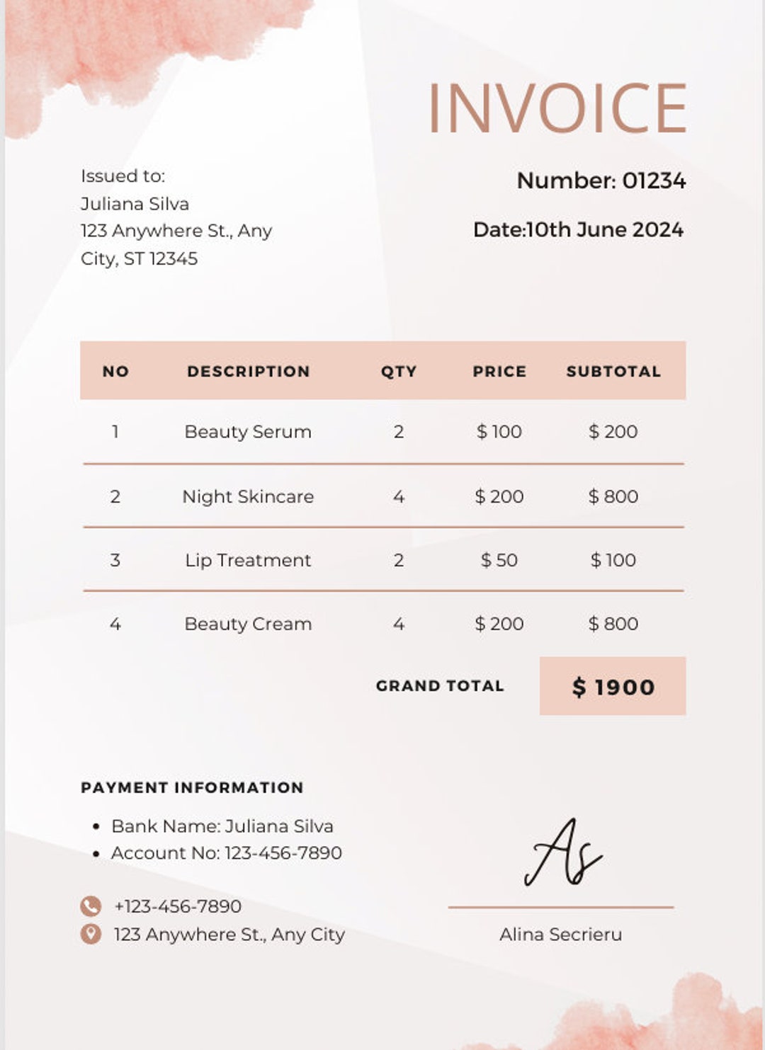 Template Invoices - Etsy