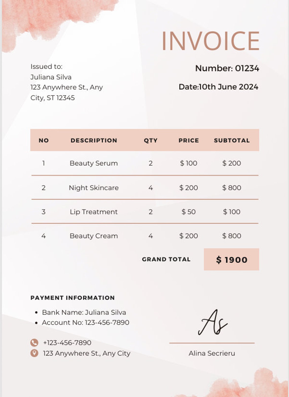 Template Invoices - Etsy