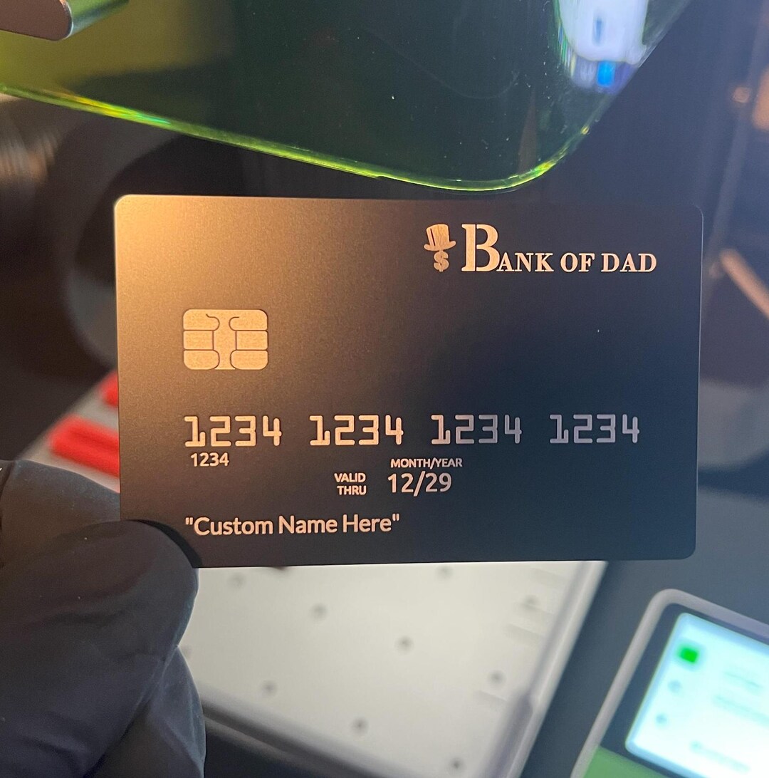 Bank of Dad Metal Bank Card – Customizable Credit Card Style Gift for ...