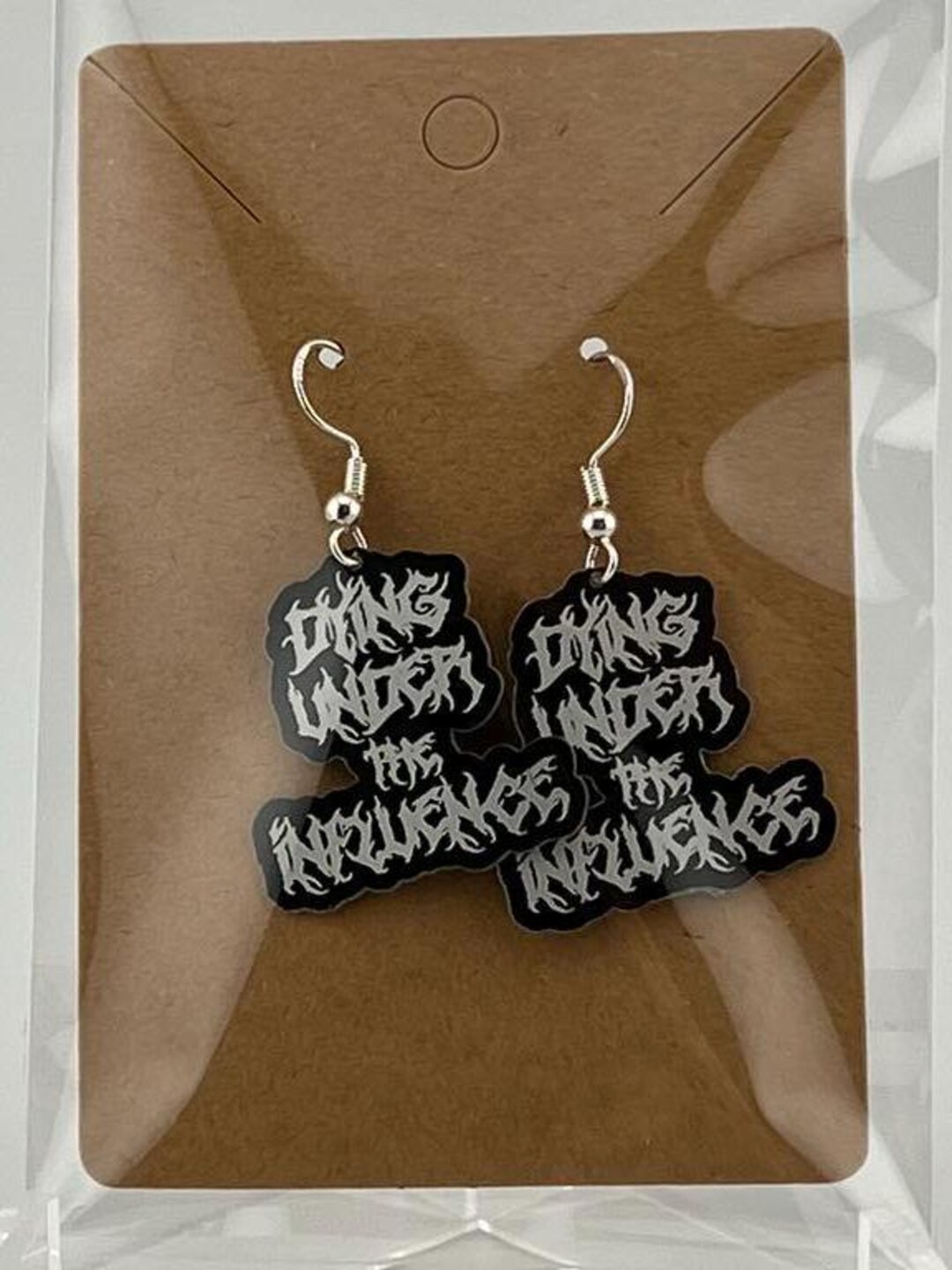 Custom Band Logo Earrings – Personalized Metal Band Merch – Laser ...