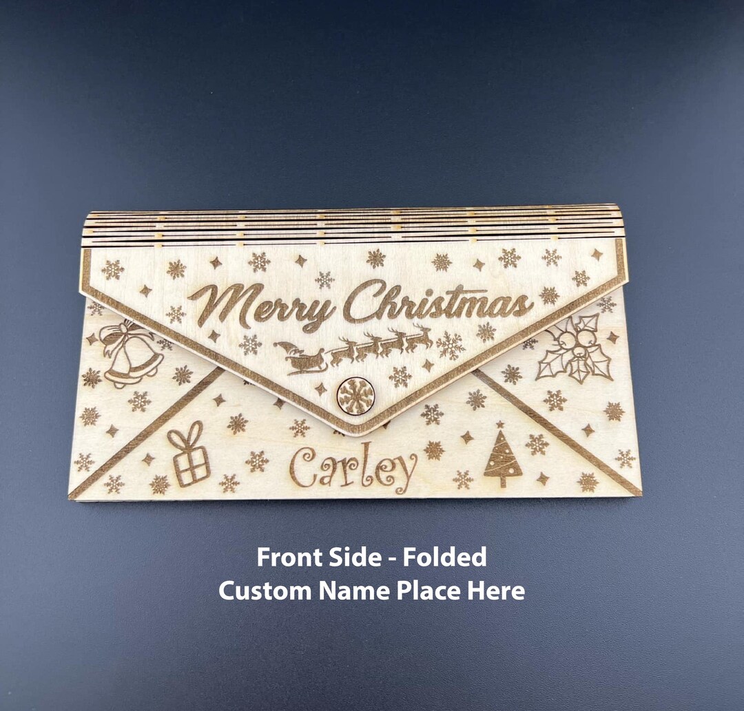 Personalized Wooden Christmas Envelope – Custom Santa Letter Holder or ...