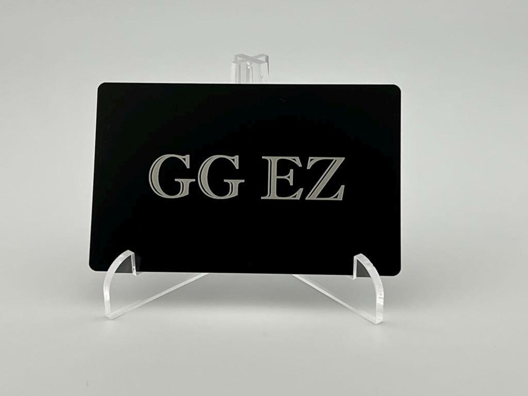 The "gg Ez" Card – Wallet-sized Metal Meme Gift for Gamers Who Got Rekt ...