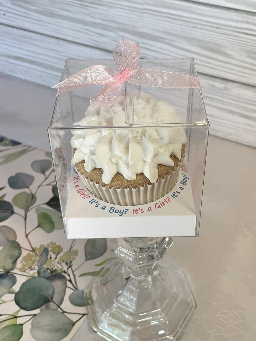 Gender Reveal Shower Cupcake Favor Kit, Thank You Gift, Customizable ...