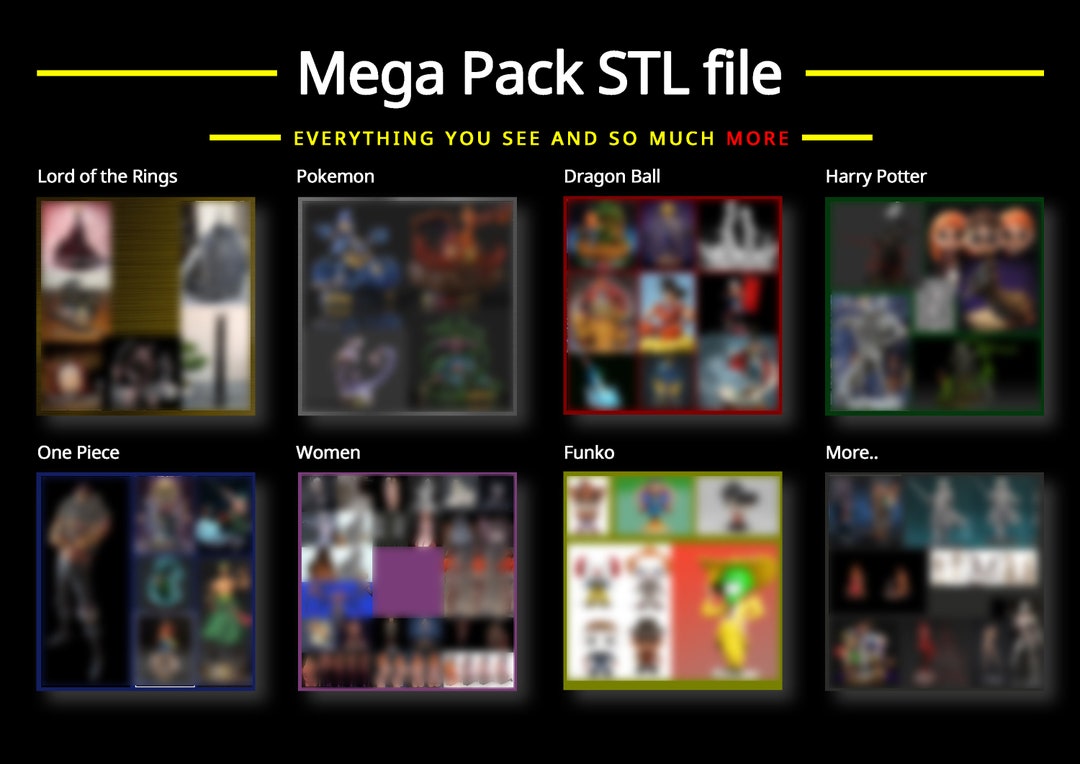 Mega Pack STL Files for 3dprint - Etsy