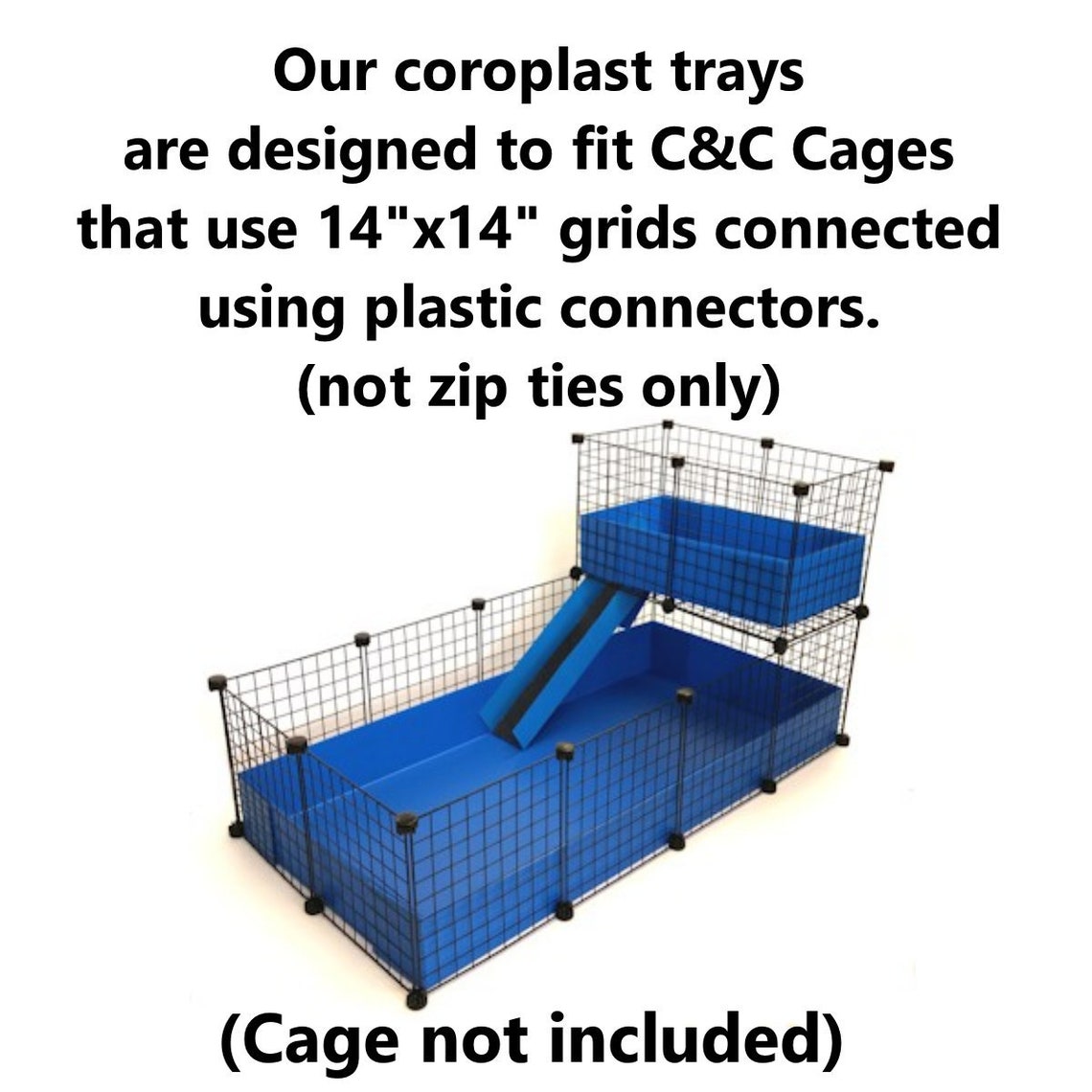 Coroplast Tray for C&C Cage, 6 Colors, 7 Sizes, Pre-scored, Corrugated Plastic Base, Guinea Pigs ...