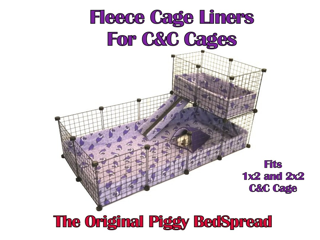 C&C Cage Liners Washable Absorbent Fleece Bedding With Sidewalls Made ...