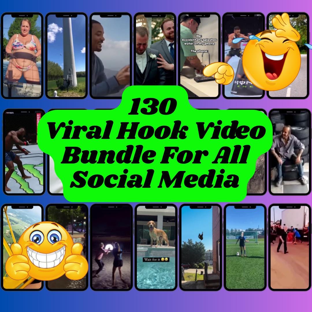 Viral Hook Video Bundle for All Social Media Hooks , Tiktok, Instagram ...