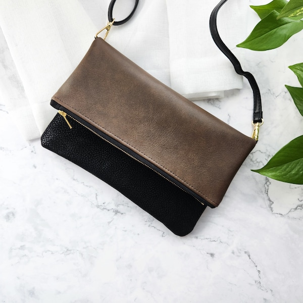 Black Leather Bag - Etsy