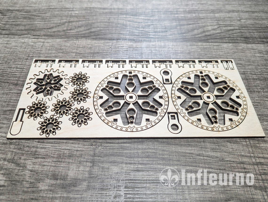 Kinetic Christmas Ornament 01 Fidget Spinner Digital Laser Cut Files ...