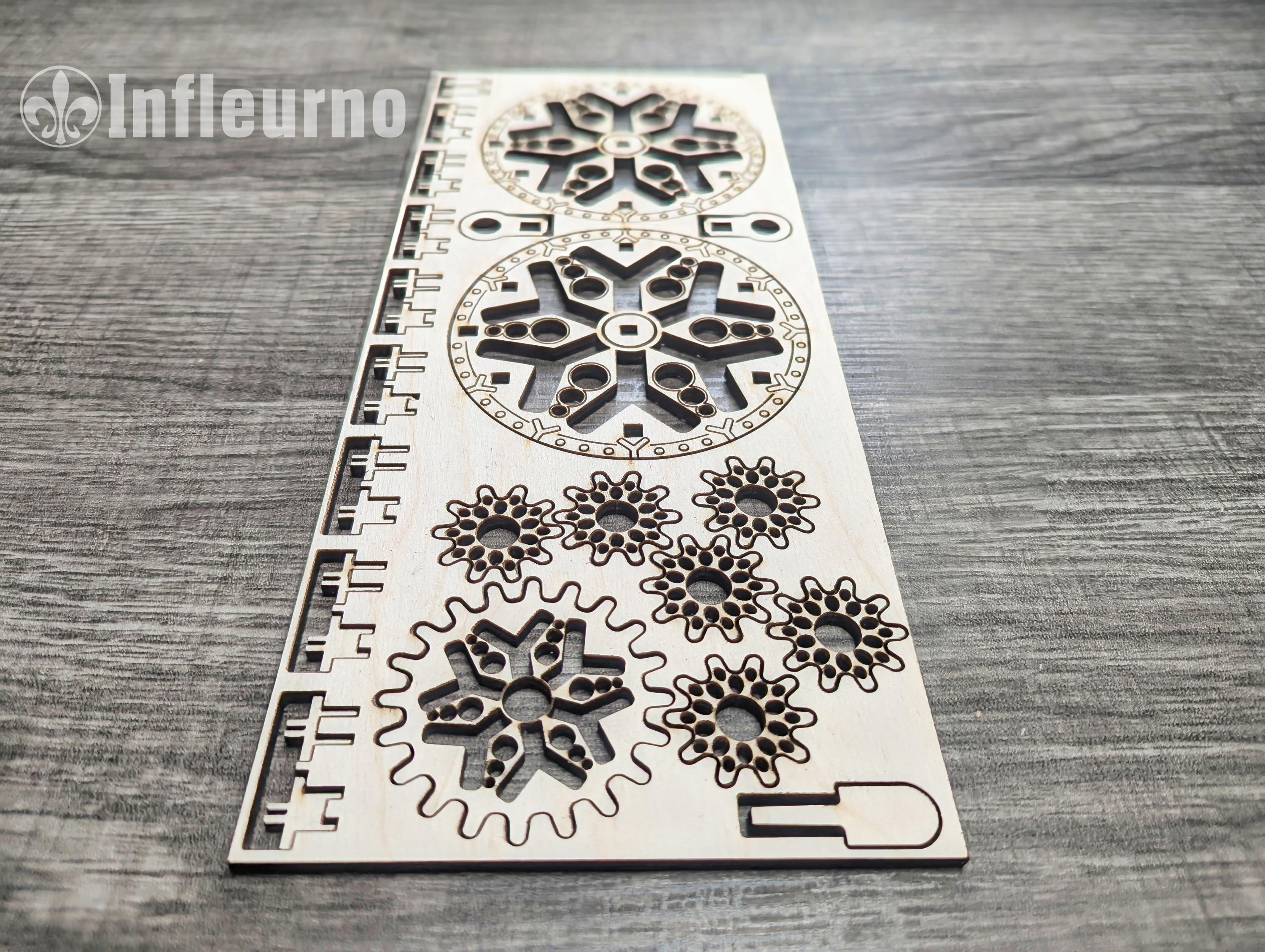 Kinetic Christmas Ornament 01 Fidget Spinner Digital Laser Cut Files ...