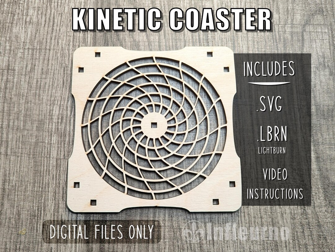 Kinetic Coaster 01 Fidget Spinner Digital Laser Cut Files SVG LBRN - Etsy