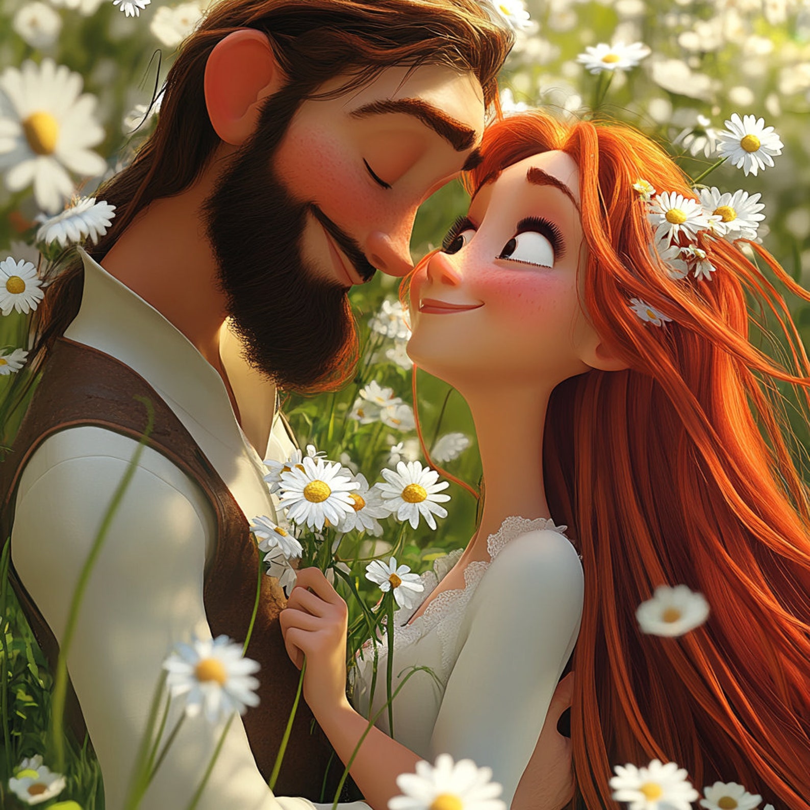 Couple Custom Cartoon Animation, Personalised Family Portrait, Cartoon ...