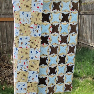 Denim Stars Denim Quilt Pattern / Printed Paper Pattern - Etsy