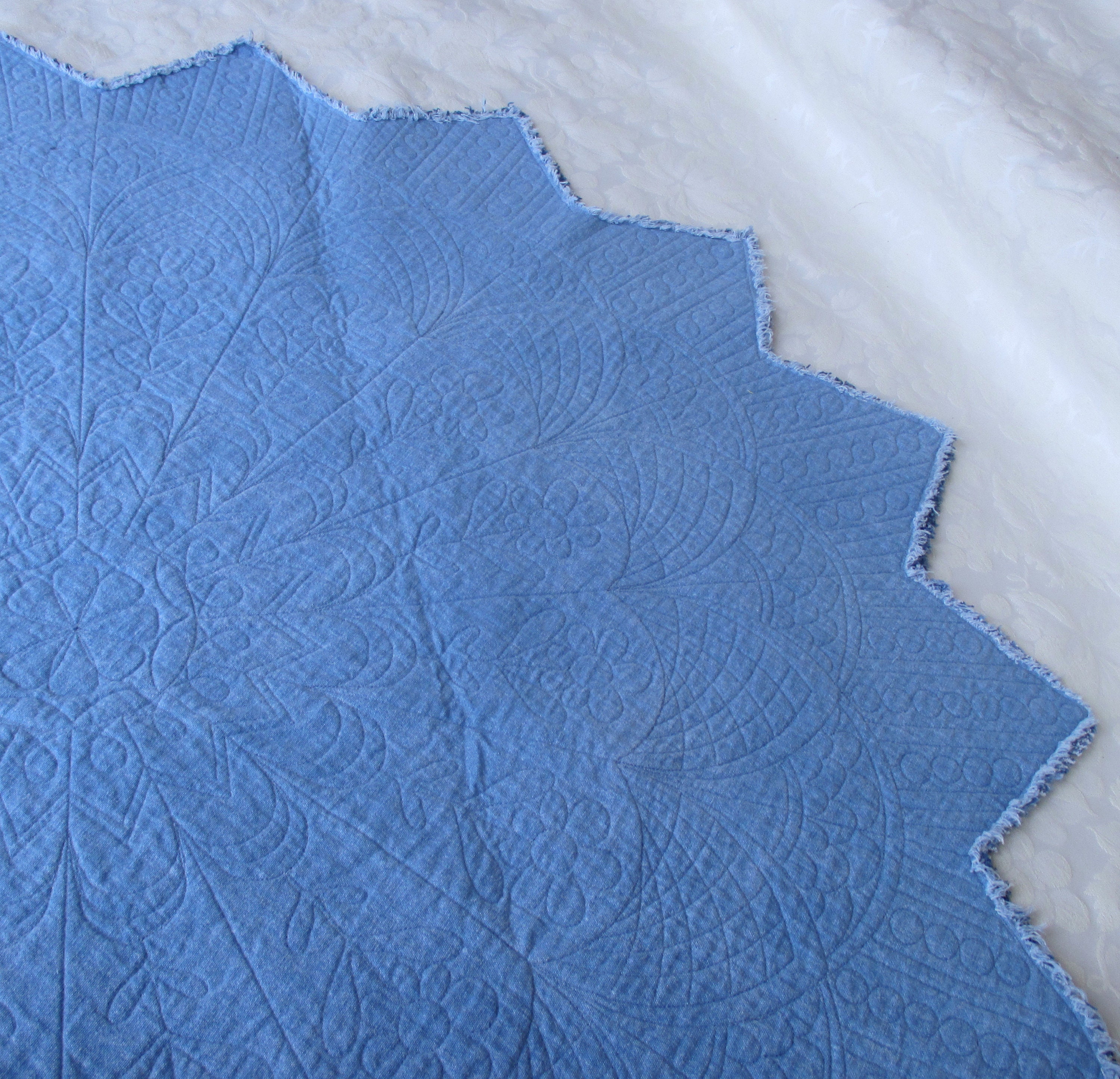 Quilted Denim Dresden Plate Rug or Table Topper 2 52 Across - Etsy