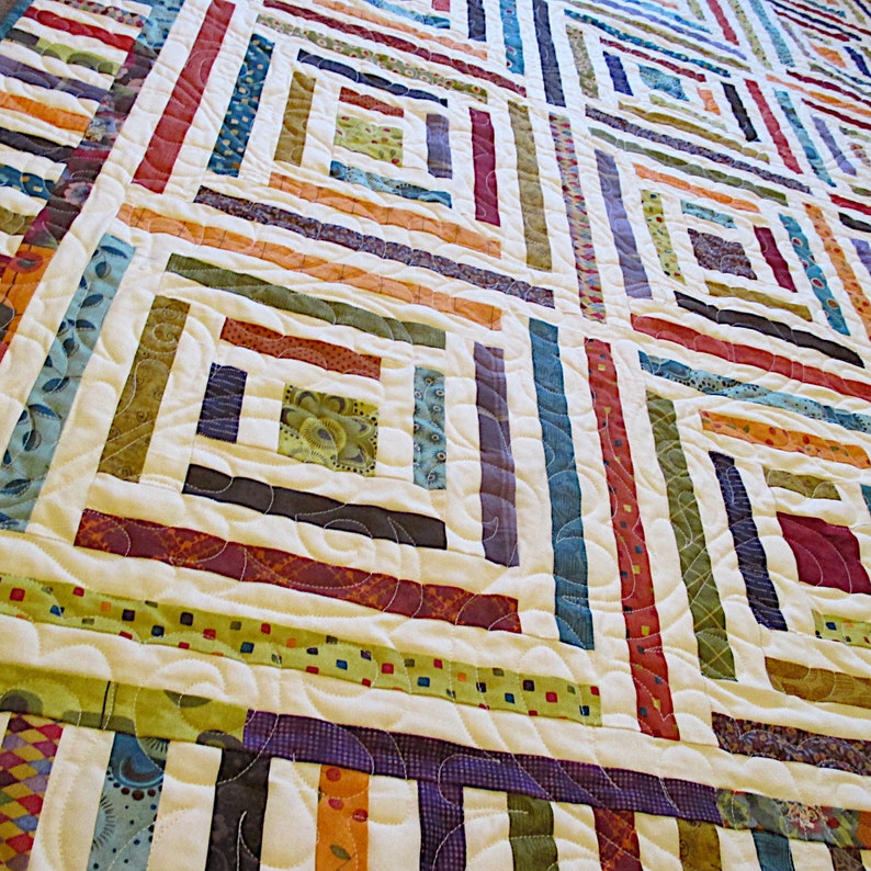 Stacked Logs Quilt Pattern / Printed Paper Pattern - Etsy