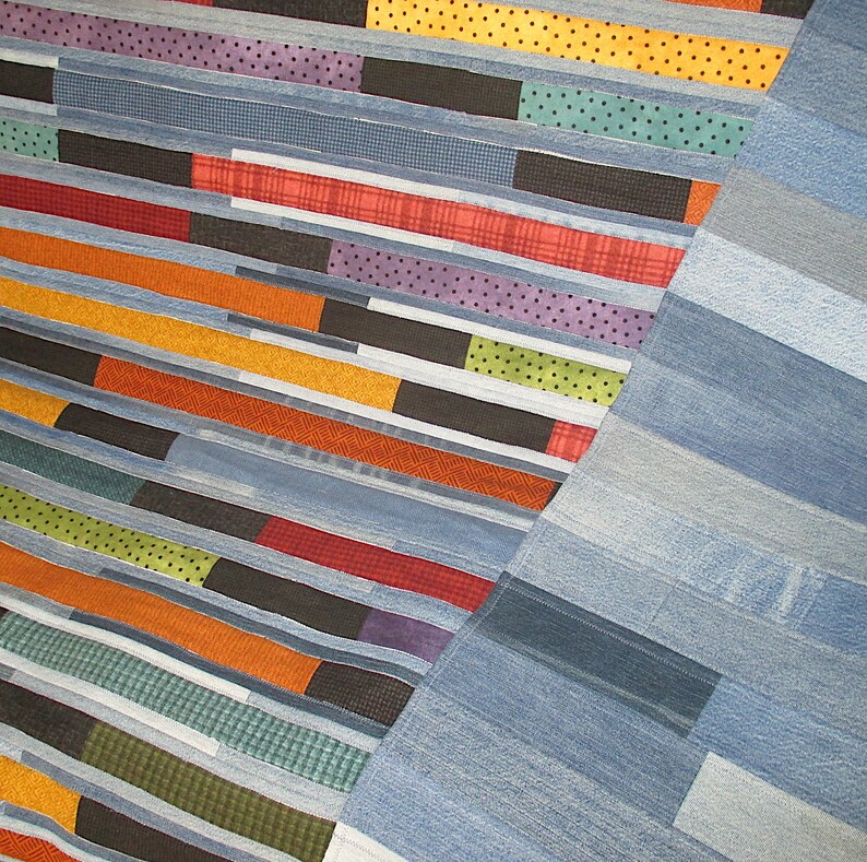 Slats Denim Quilt or Rug Pattern / Printed Paper Pattern - Etsy