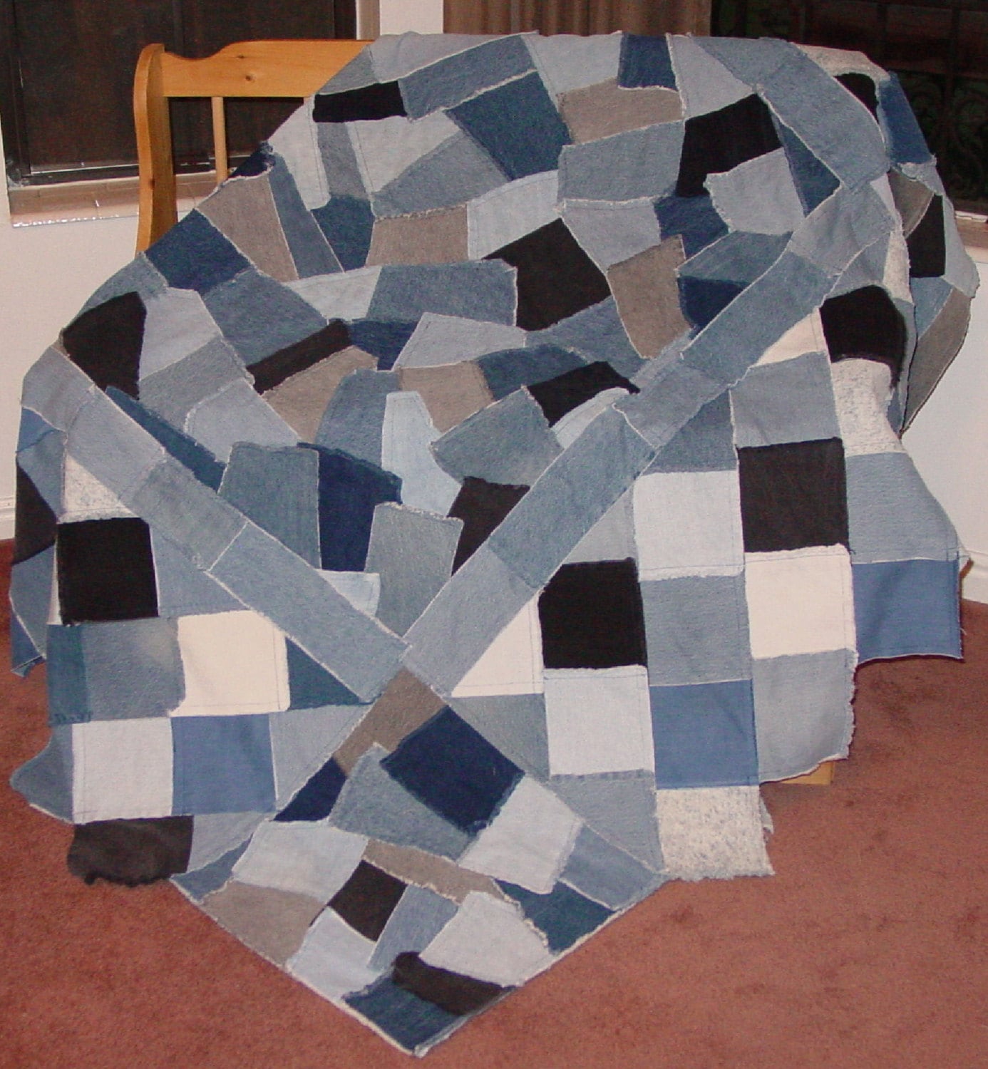 Crazy Denim Quilt Pattern /PDF Digital Pattern Download - Etsy