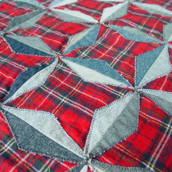 Denim Quilt - Etsy