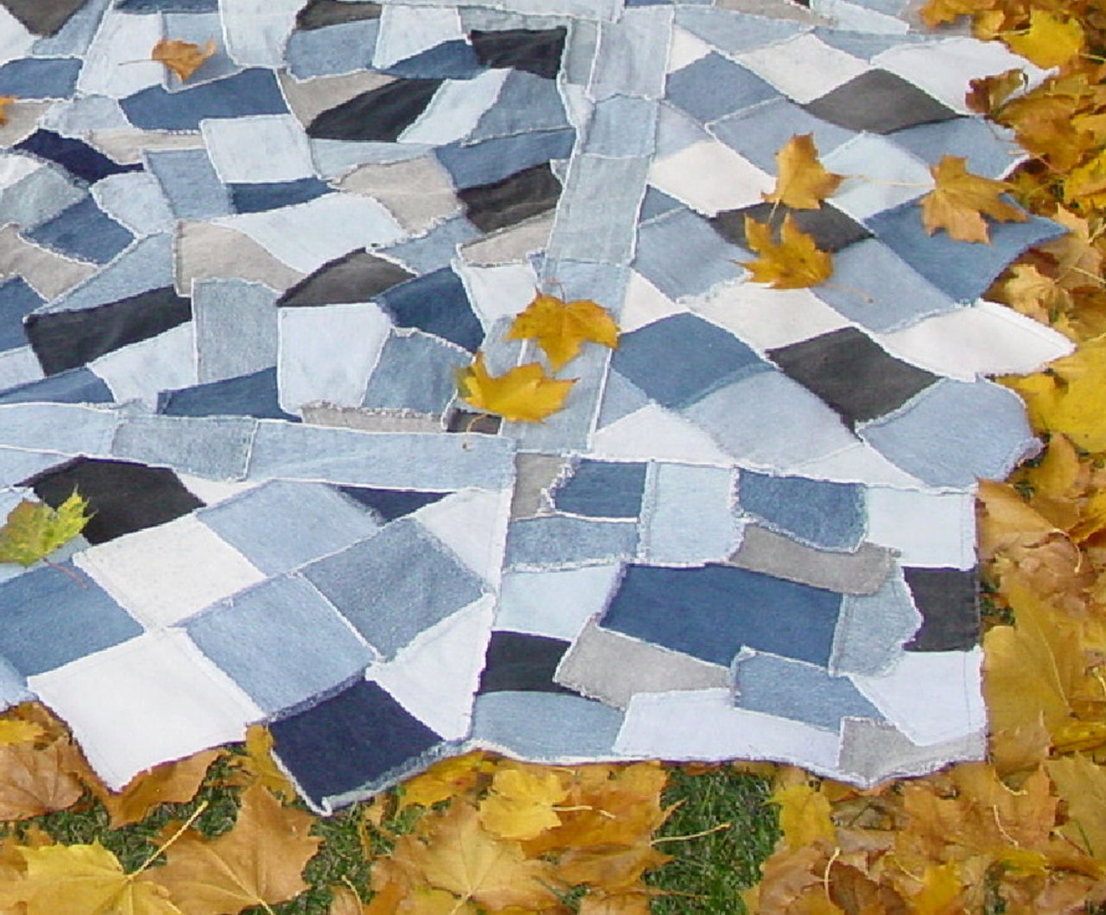 Crazy Denim Quilt Pattern /PDF Digital Pattern Download - Etsy