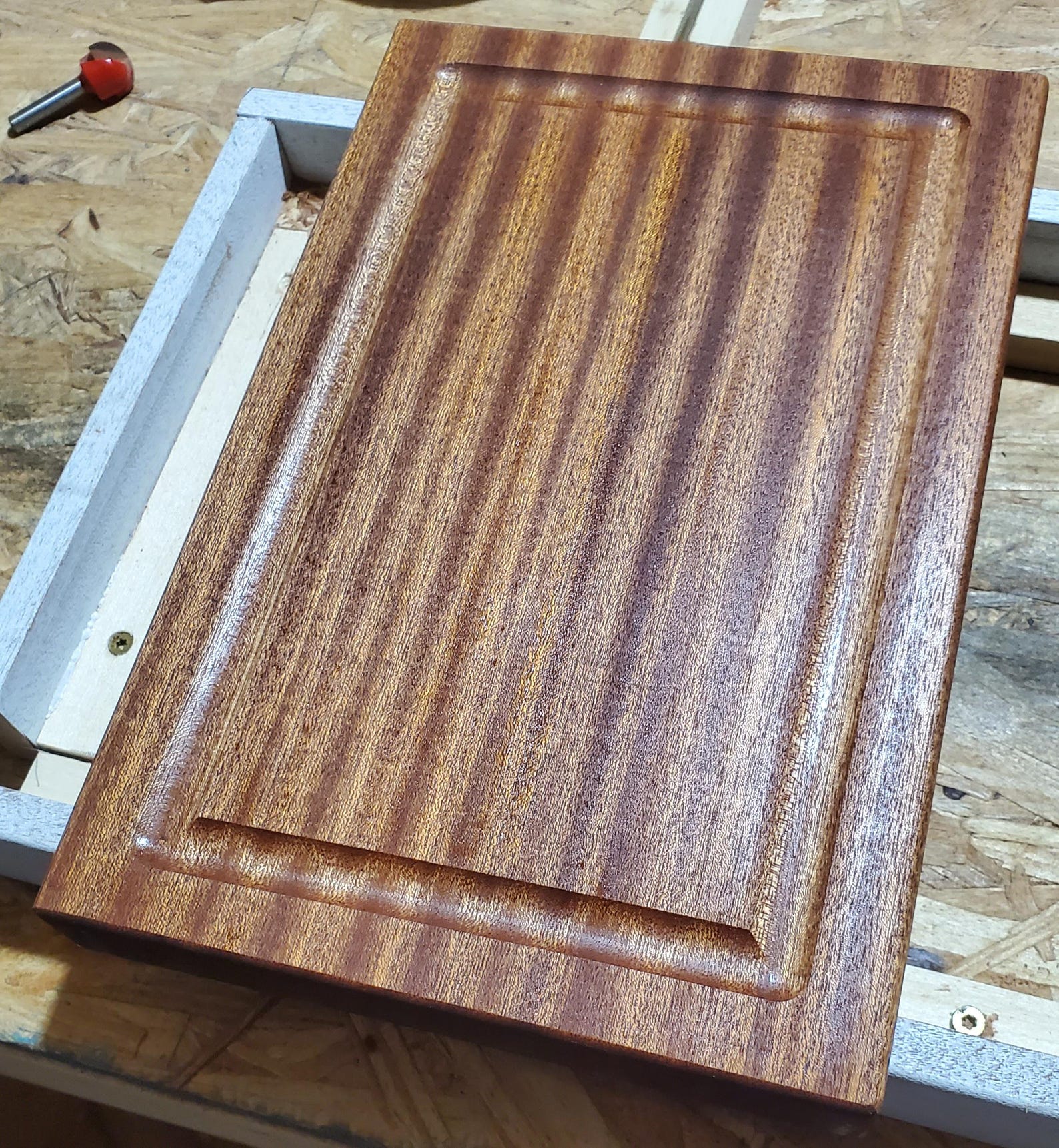 Sapele Wood Cutting Board - Etsy