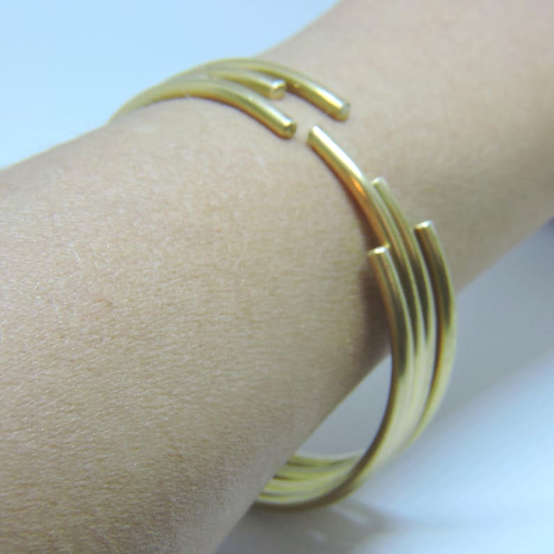 Gold Stackable Bangles 3mm Thick Open End Bangle Stacking - Etsy