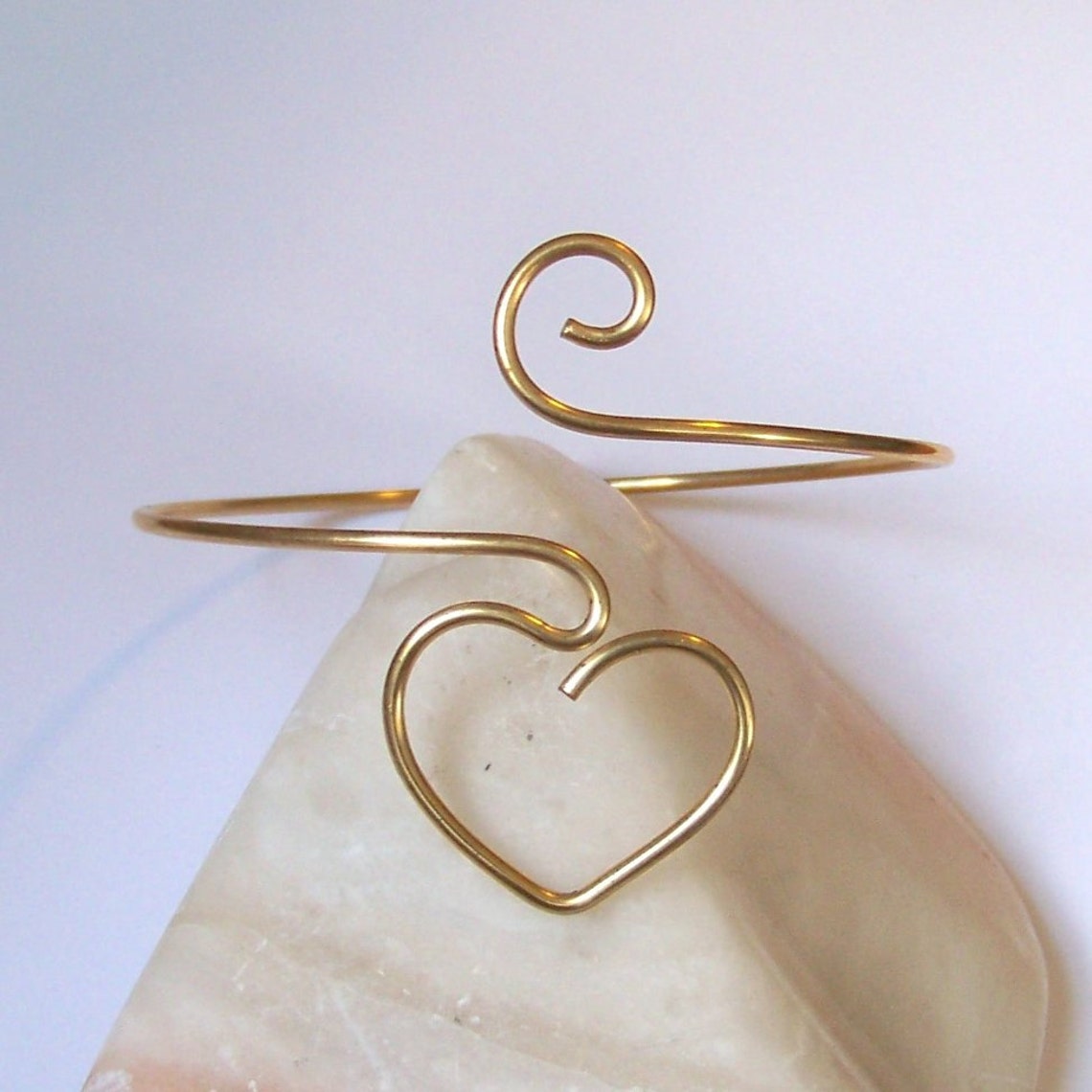 Smooth Armlet Arm Band Small Heart Armband Upper Arm - Etsy