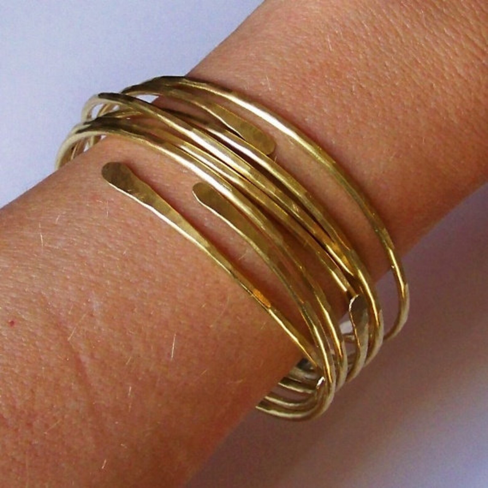 Gold Stacking Bangles Open End Bangle Bracelets Set of - Etsy