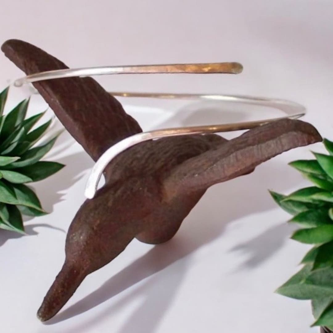 Silver Armlet - Silver Minimalist Textured Armband Single Wisp Hammered ...