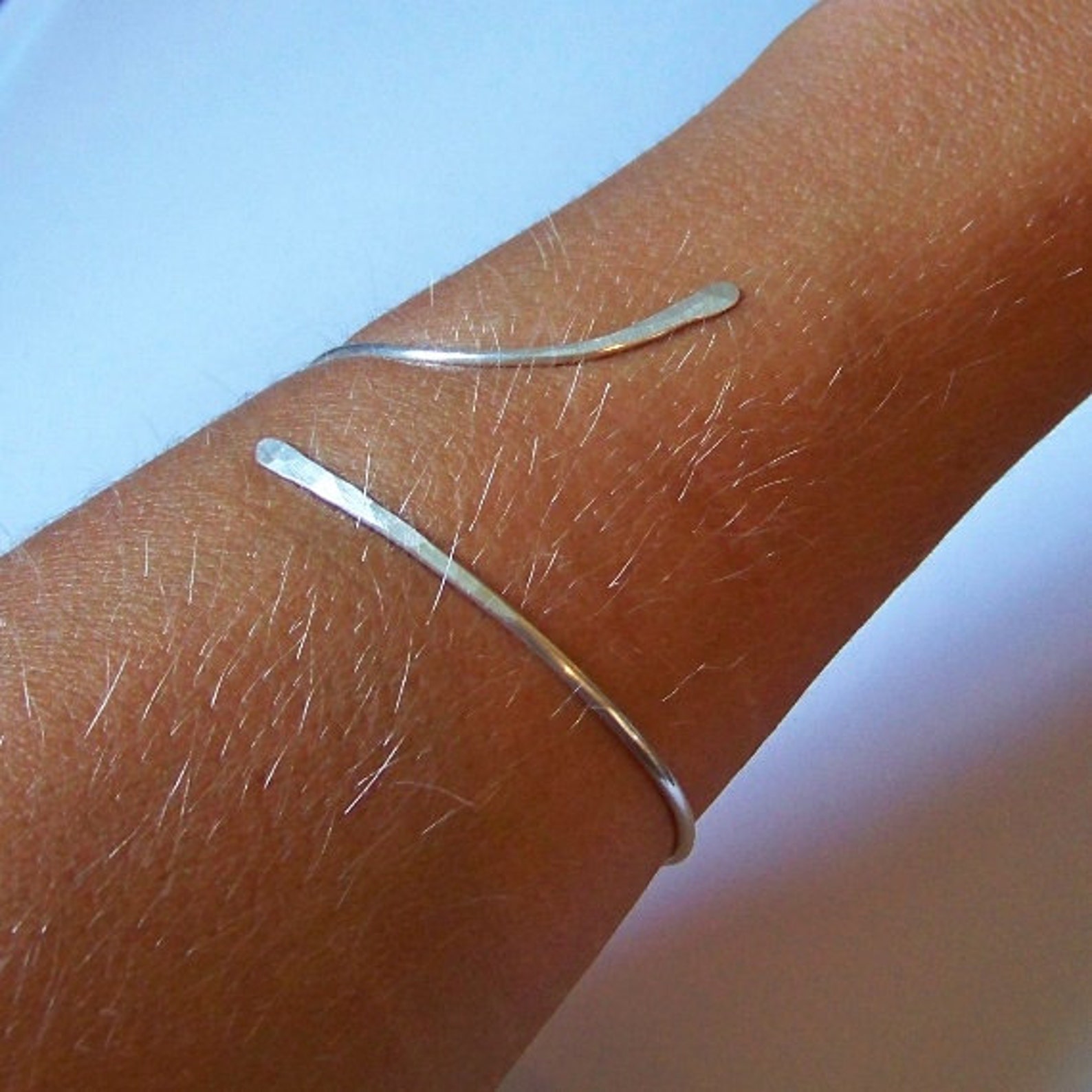 Silver LOWER Armlet Minimalist Silver Armband Lower Arm Cuff | Etsy