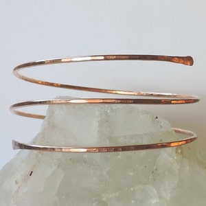 Copper Armlet - Healing Copper Upper Arm Bracelet - Minimalist Triple ...