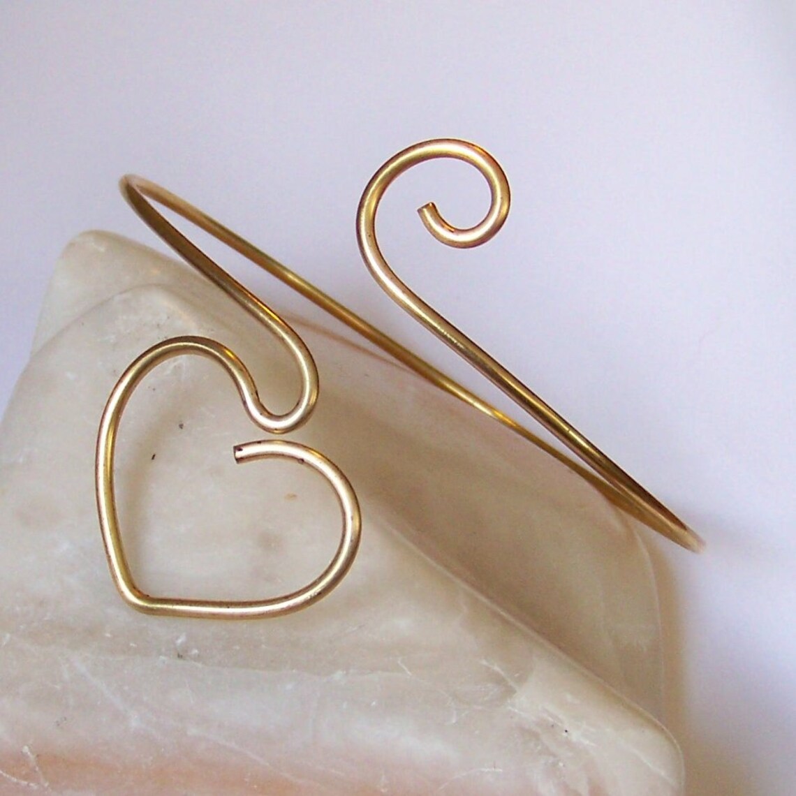 Smooth Armlet Arm Band Small Heart Armband Upper Arm - Etsy