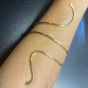 Gold Armlet - Curved Serpent Armlet - UPPER or LOWER ARM Brass Arm ...
