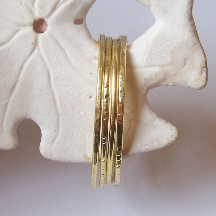 Silver and Gold Armlets TWO Minimalist Textured Upper Arm - Etsy