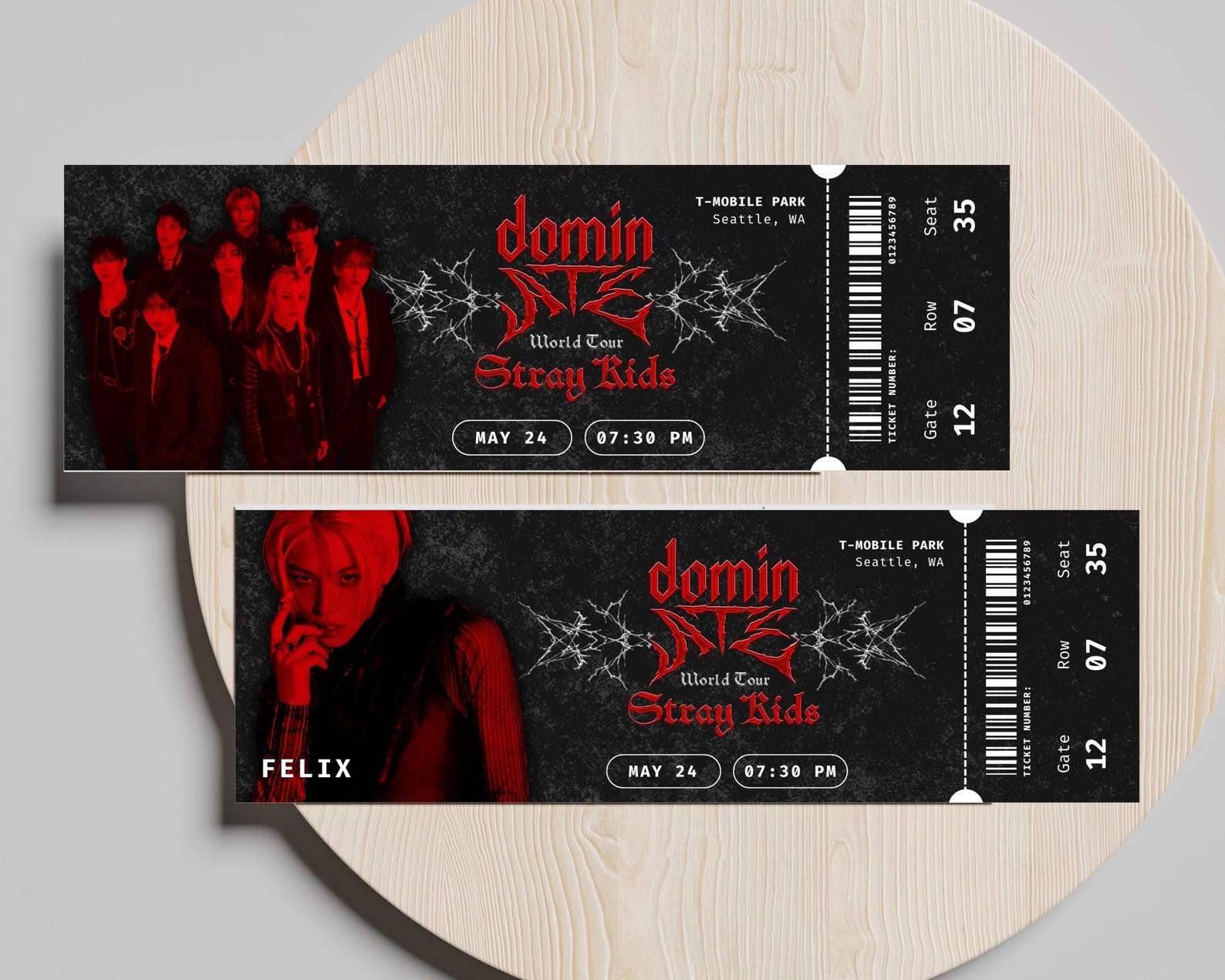 Personalized Stray Kids Dominate Concert Ticket, SKZ 2025 World Tour, Kpop Merch, Canva Template ...