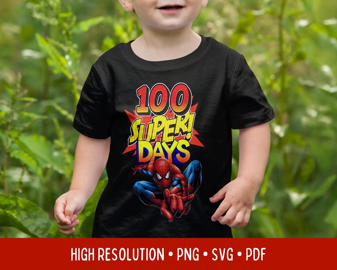 100 Super Days Png, Spiderman 100 Days of School Png, Spider Hero Png ...