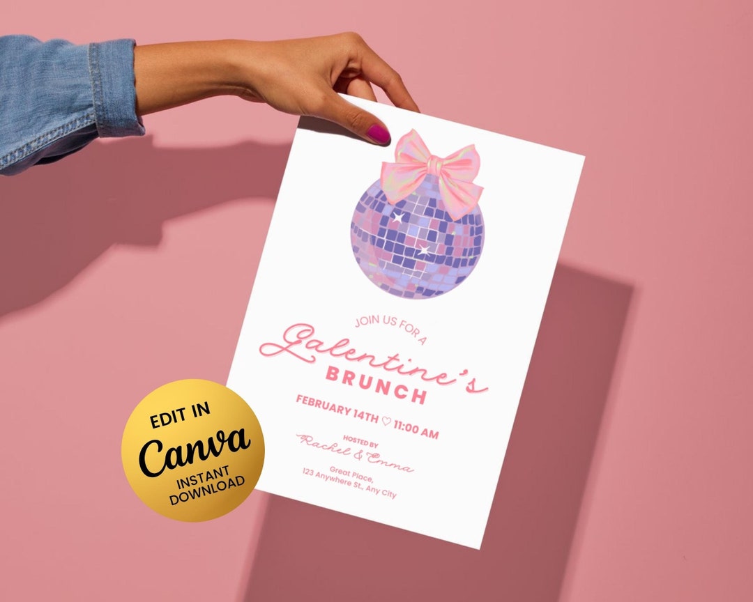 Editable Valentine's Party Text Invitation Template, Galentine's Party ...