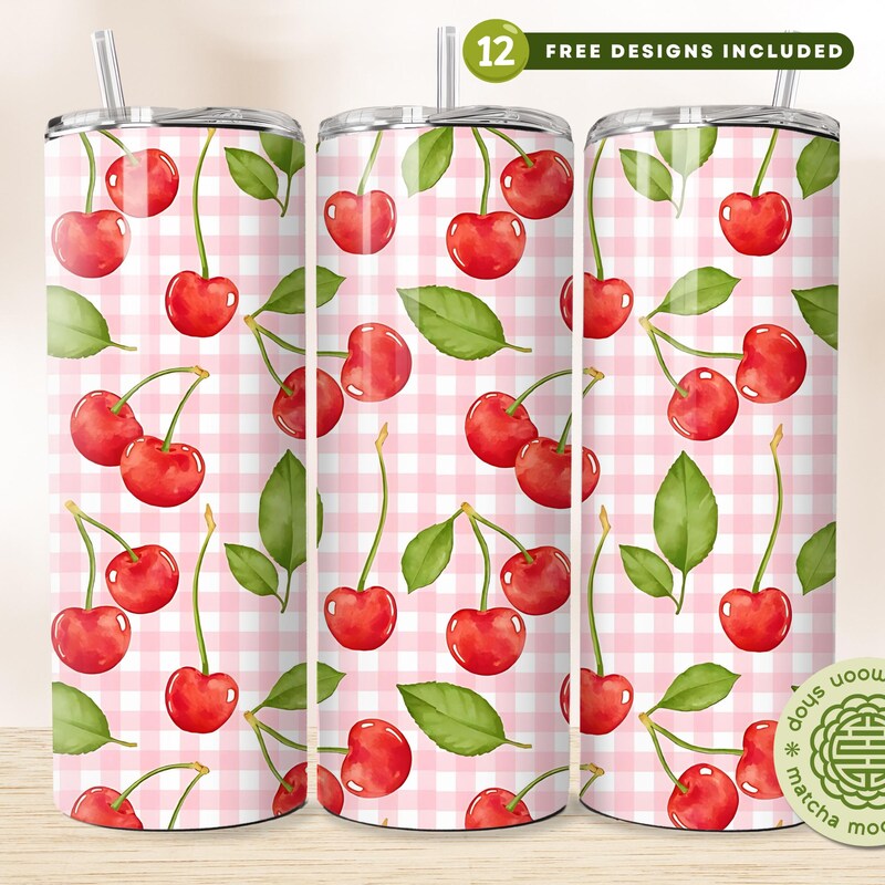 Tumbler Png Designs Cherry - Etsy